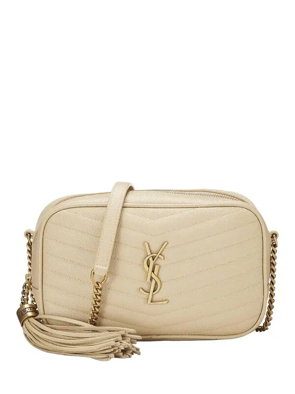 Saint Laurent Grainy Lou Camera Bag - White
