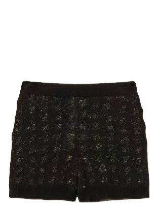 TWINSET Jacquard-knit Houndstooth Shorts - Black