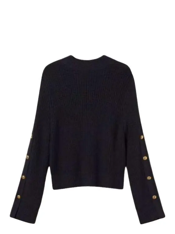 TWINSET Knit Top With Button Detailing - Black