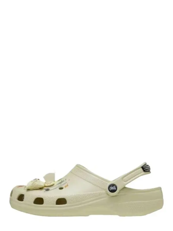 CROCS Classic Clog With Graphic Print - Bone/beige