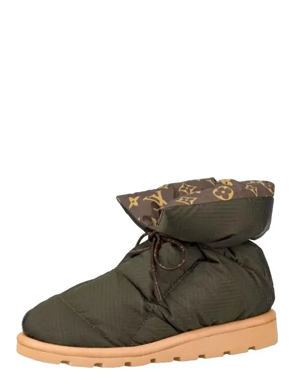 LOUIS VUITTON Pillow Comfort Ankle Boots - Green/white/brown