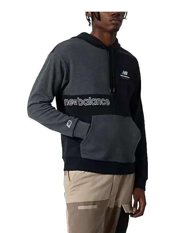 NEW BALANCE Athletics Renew Askew Hoodie Asia Sizing 'black Grey - Black/grey