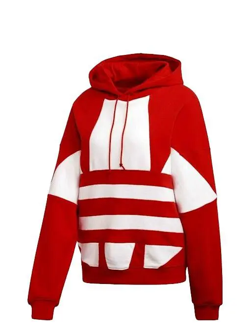 Adidas Big Trifoil Pullover Hoodie - Red/white