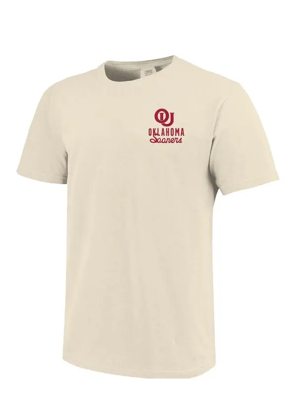 IMAGE ONE Oklahoma Sooners Comfort Colors Mascot Overlay T-shirt - Cream