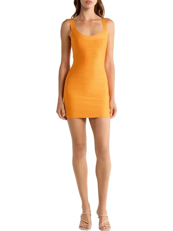 House Of Cb Bandage Cocktail Dress - Tangerine