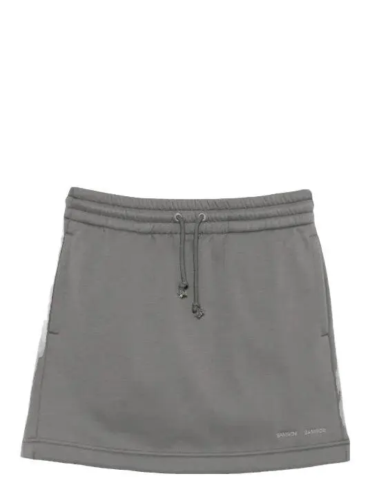 SAMSOE SAMSOE Drawstring Mini Skirt - Gray