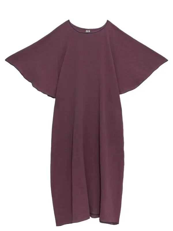BASERANGE Loose Dress With Short Sleeves - Red