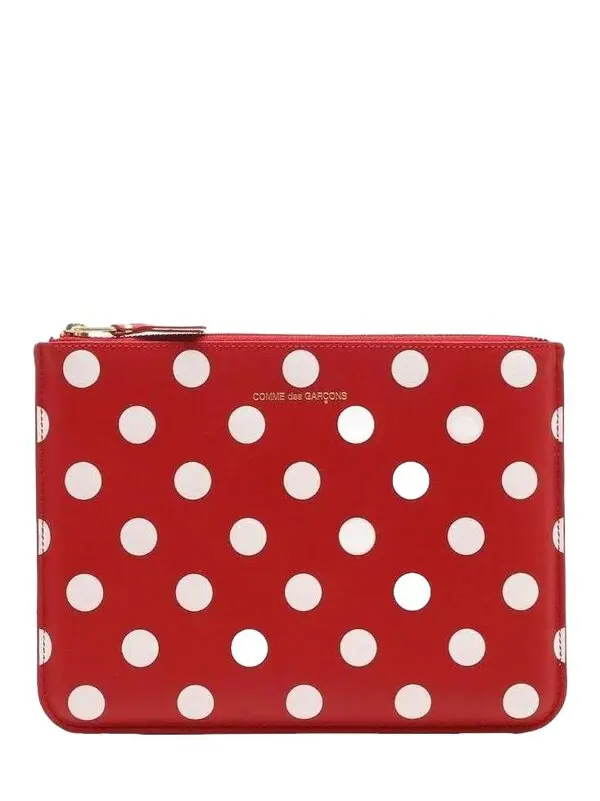 Comme Des Garçons Wave Spot Pattern Handbag - Red