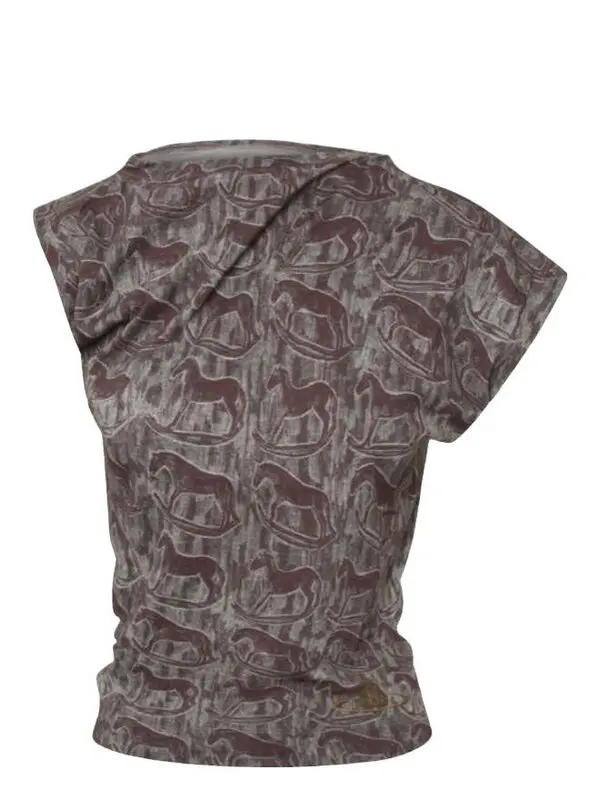VIVIENNE WESTWOOD Hebo Top With Rocking Horse Print - Red
