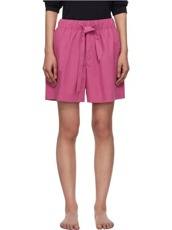 TEKLA Drawstring Pyjama Shorts - Purple