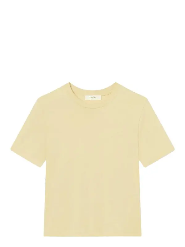 FRAME Crewneck Short Sleeve T-shirt - Cream