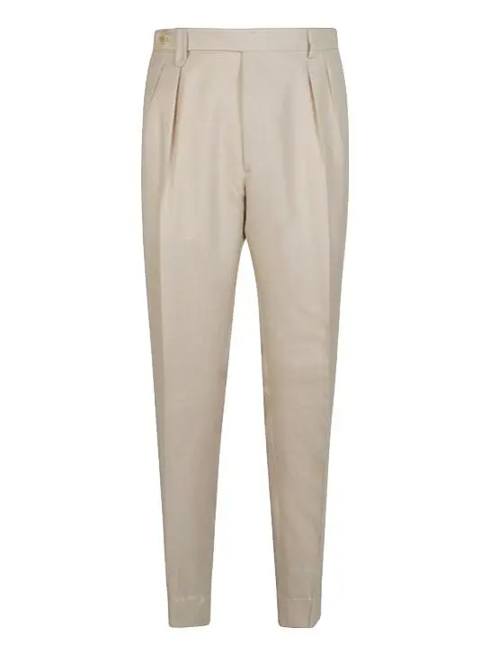 Brioni Casual Pants With Waistband - Nude