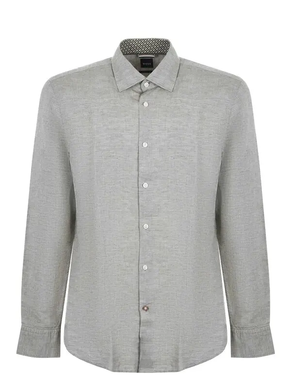 Hugo Boss Chambray Regular Fit Shirt - Gray