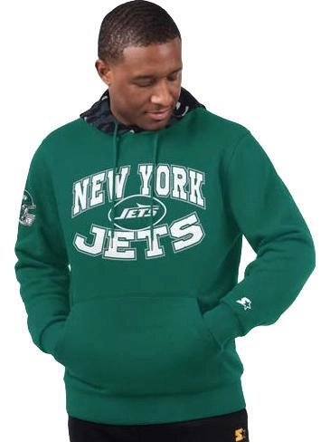 STARTER New York Jets Thursday Night Gridiron Pullover Hoodie - Green