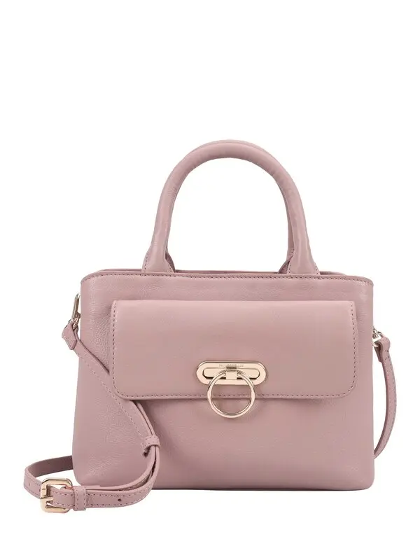 Paul Costelloe Navarre Leather Crossbody Bag - Pink