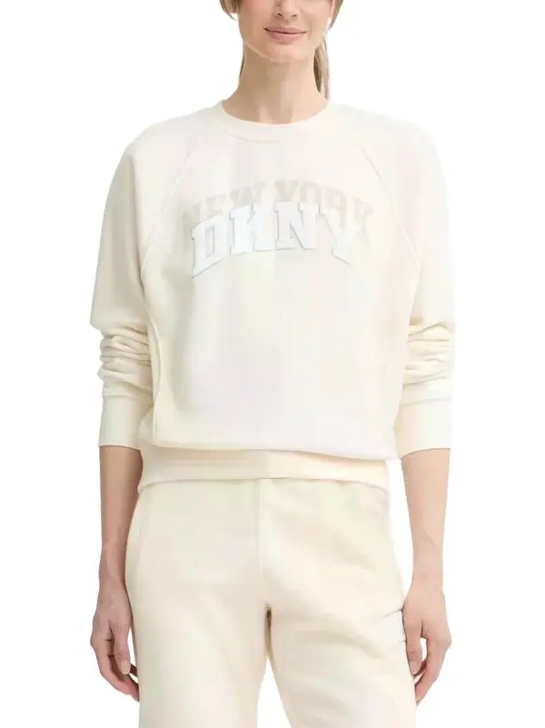 Dkny Logo Patch Raglan Sleeve Sweatshirt - Neutrals