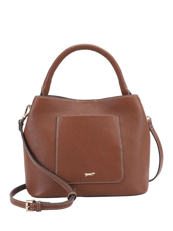 Paul Costelloe Rosa Leather Shoulder Bag - Brown