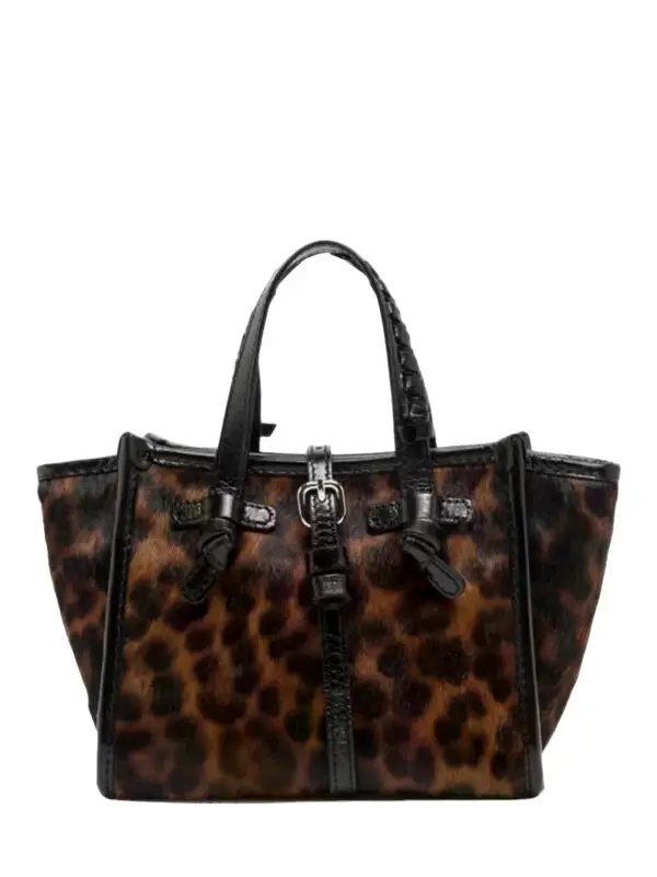 GIANNI CHIARINI Mini Miss Marcella Leopard-print Tote Bag - Brown