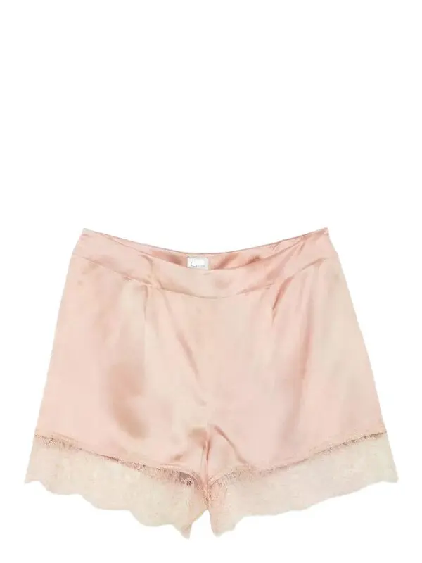 Carine Gilson Lace-trim Pajama Shorts - Pink