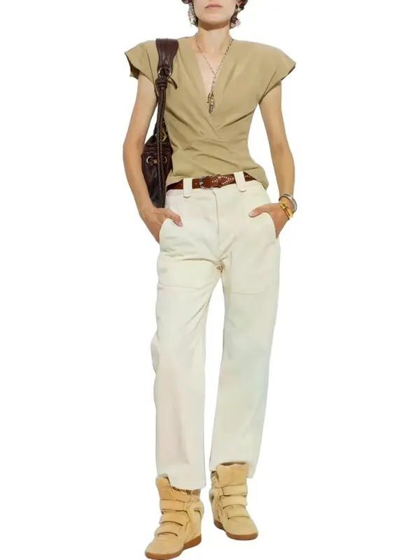 Isabel Marant Étoile Nadrine V-neck Top - Neutrals