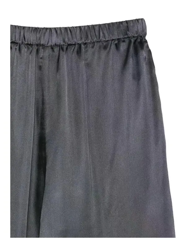 Carine Gilson Satin Wide-leg Trousers - Grey