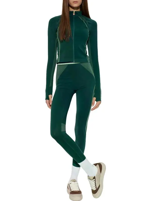 Casablanca Logo-waistband Performance Leggings - Green