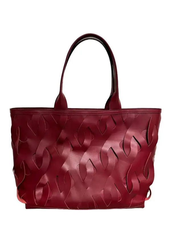 KATA SZEGEDI Woven Leather Tote Bag - Red