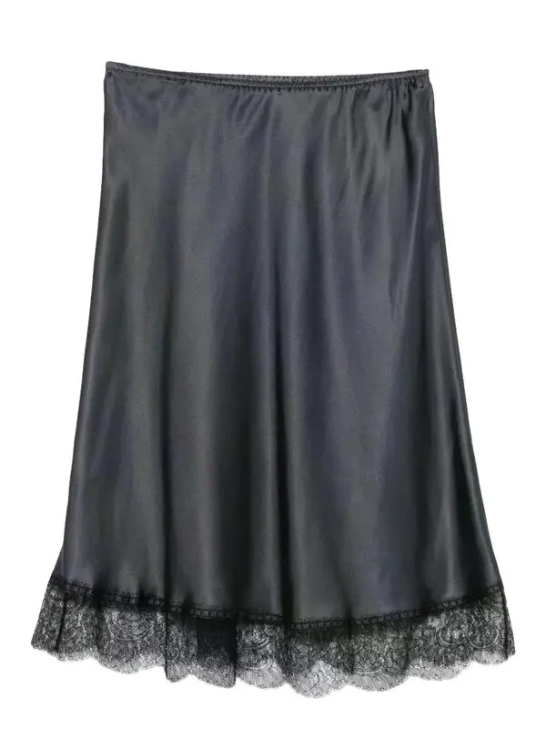 Carine Gilson Lace Trim Skirt - Blue