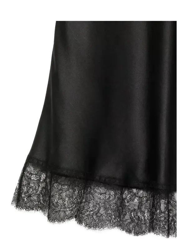 Carine Gilson Lace Trim Skirt - Black