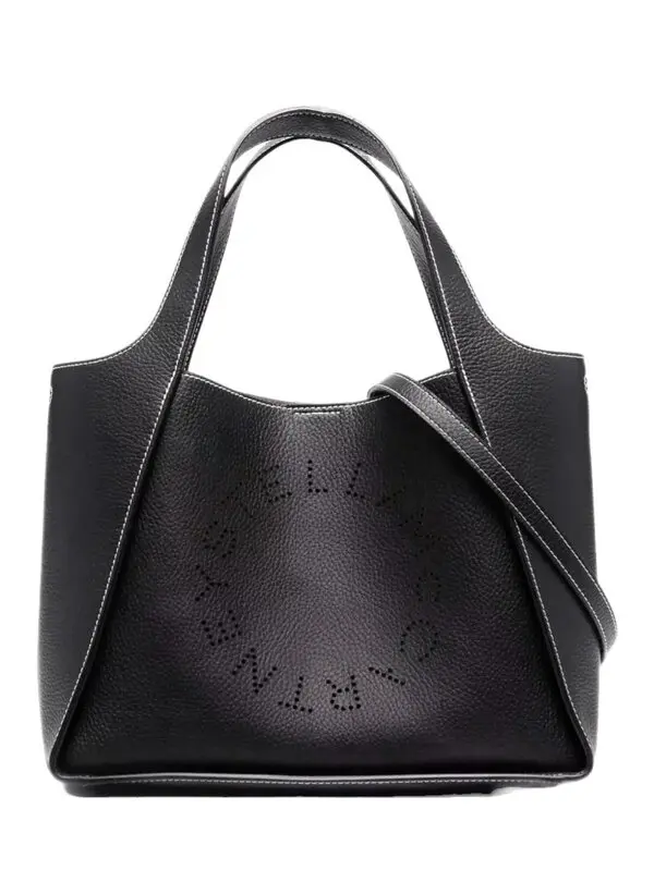 Stella McCartney Logo Perforated Tote Bag - Black