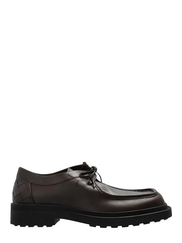 Bottega Veneta Ben Leather Derby Shoes - Brown