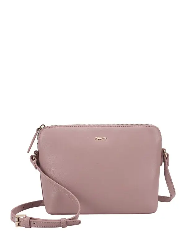 Paul Costelloe Lenya Leather Crossbody Bag - Pink