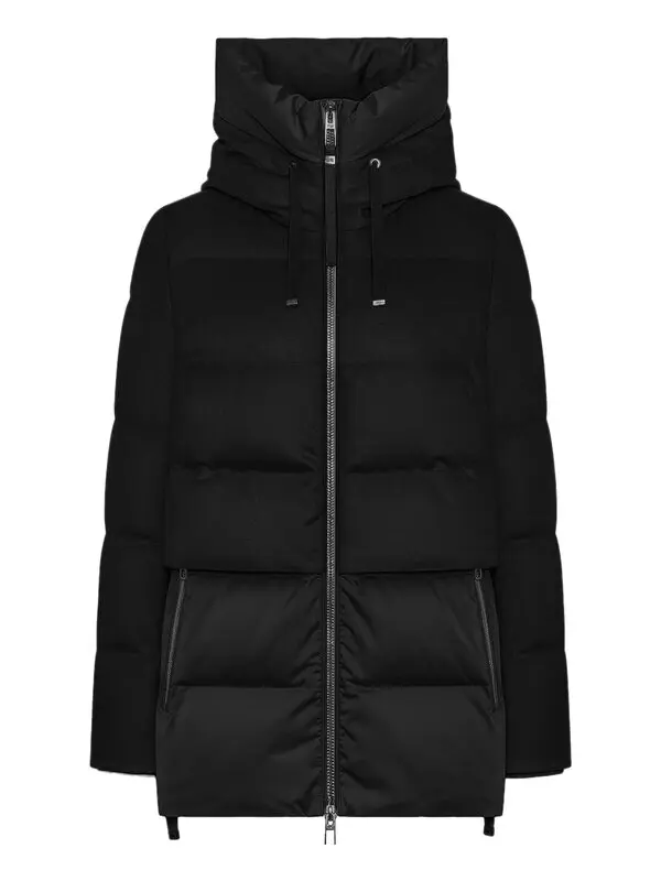 DUNO Hooded Zip-up Parka - Black