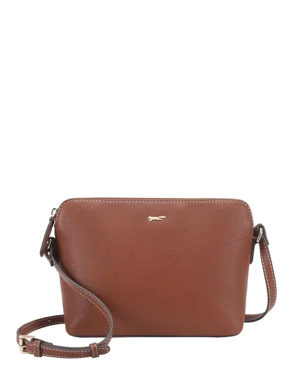 Paul Costelloe Lenya Leather Crossbody Bag - Brown