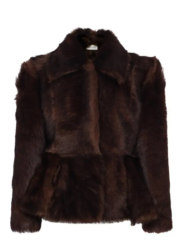 Magda Butrym Relaxed Shearling Jacket - Brown