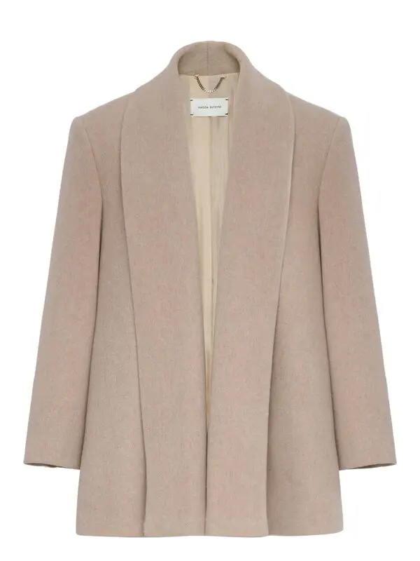 Magda Butrym Relaxed Cashmere Coat - Neutral