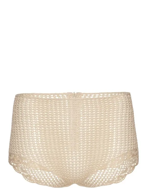 Magda Butrym Crocheted Cotton Mini Shorts - Ivory