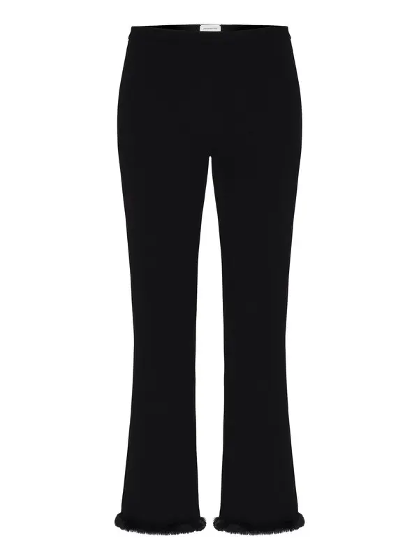 Magda Butrym Mid-rise Stretch-wool Flared Pants - Black