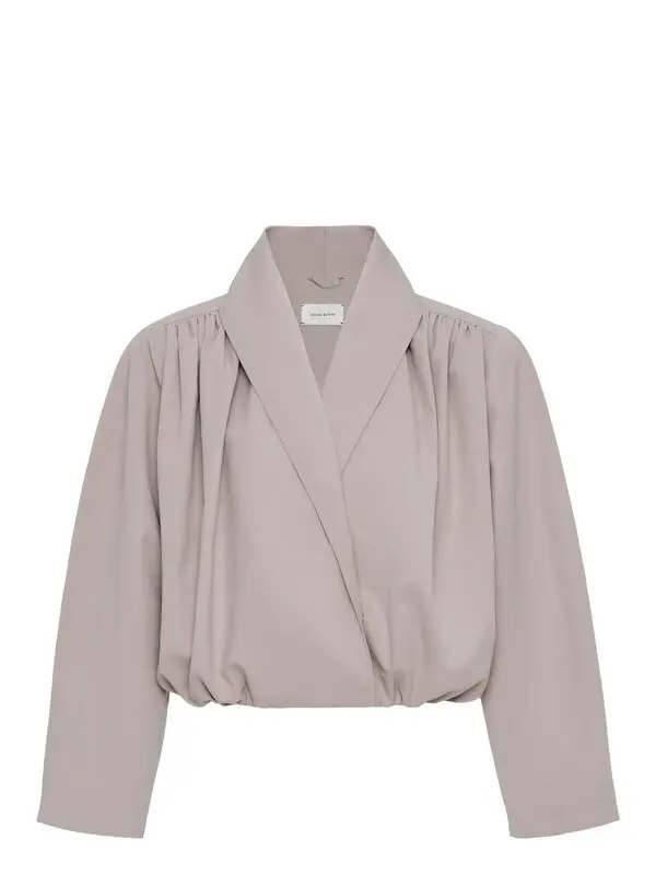 Magda Butrym Gathered Jacket - Neutral