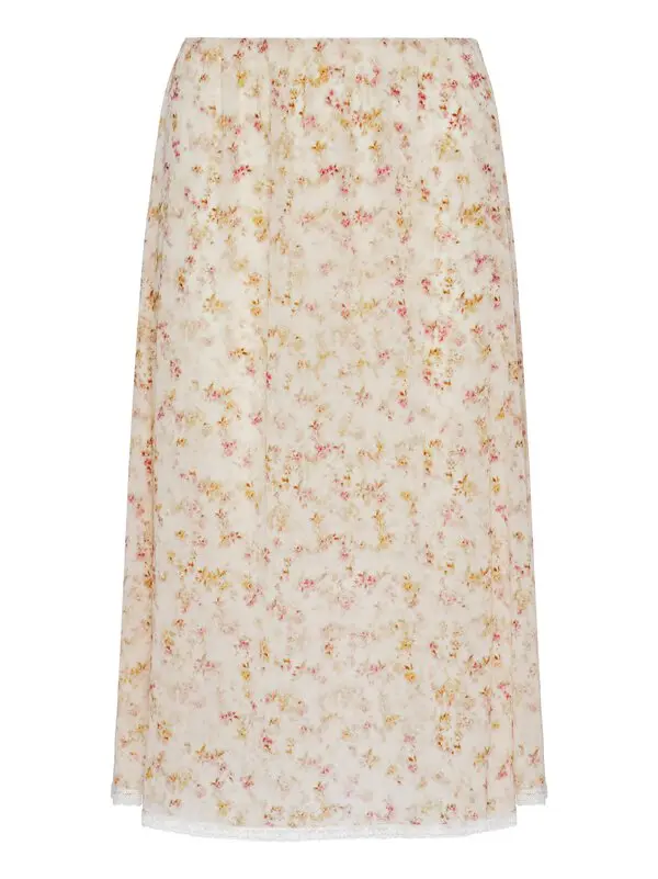 Magda Butrym Printed Midi Skirt - Neutral