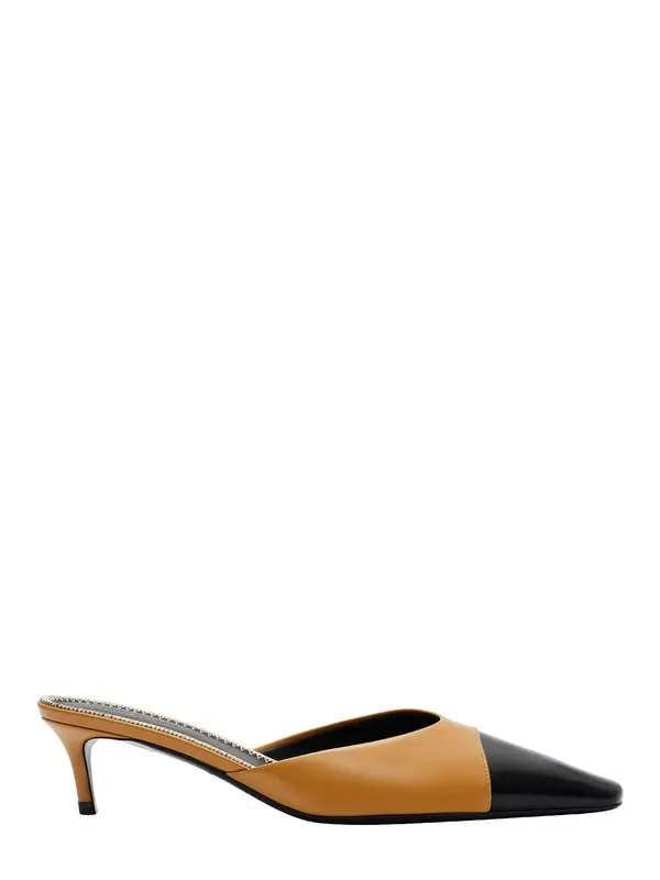 Magda Butrym Leather Kitten Mules - Yellow
