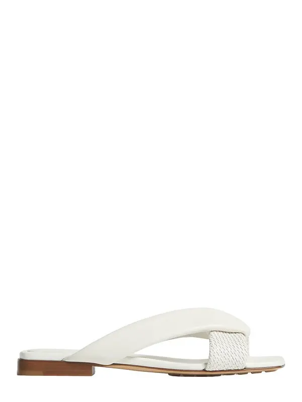 Bottega Veneta Riva Flat Mule - Alabaster