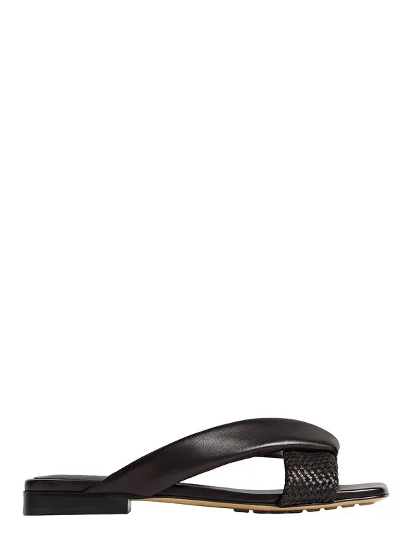 Bottega Veneta Riva Flat Mule - Espresso
