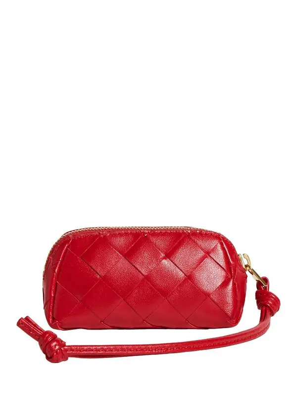 Bottega Veneta Intrecciato Micro Pouch - Cardinal