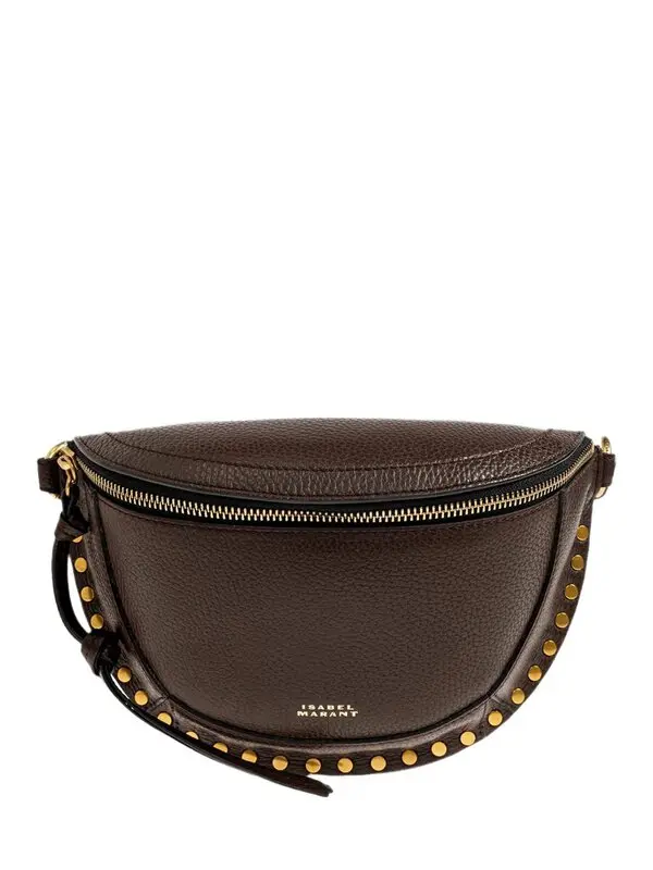Isabel Marant Étoile Skano Hammered Leather Belt Bag With Studs - Brown