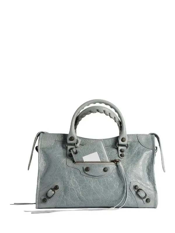 Balenciaga Le City Bag Small In Arena Leather - Blue