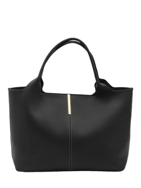 TOD'S Medium-small Leather Shopping Bag - Black