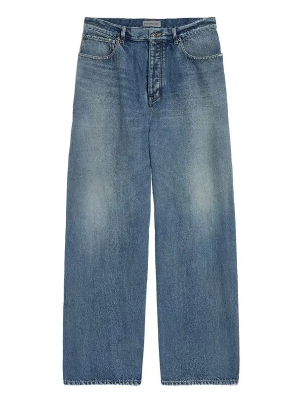 Balenciaga Organic Japanese Denim Baggy Jeans - Blue