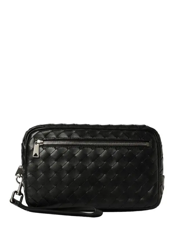 Bottega Veneta Calfskin Woven Bag - Black