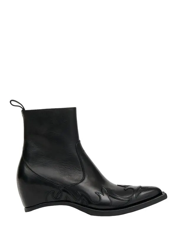MAISON MARGIELA Western Flame Heel-less Boots - Black